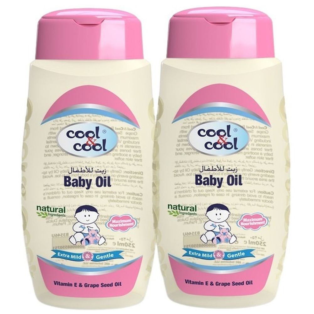 Order Cool & Cool - Baby Oil - Pack Of 2 - 250Ml Now! | Jomla.ae