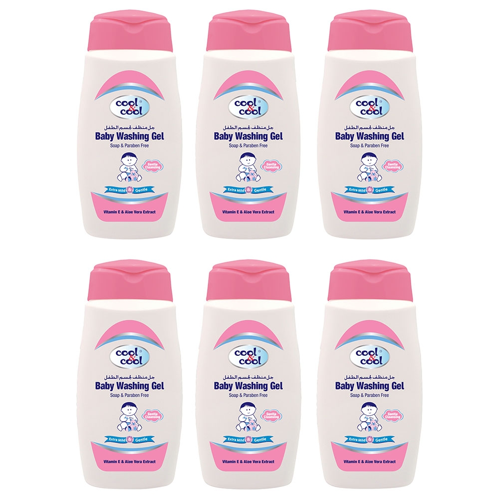Cool & Cool - Baby Washing Gel 250ml - Pack of 6 | Jomla.ae