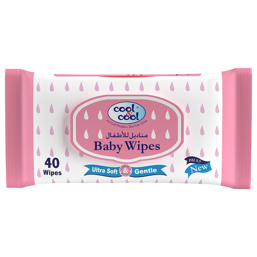 Cool & Cool Baby Wipes, 40 Wipes | Jomla.ae
