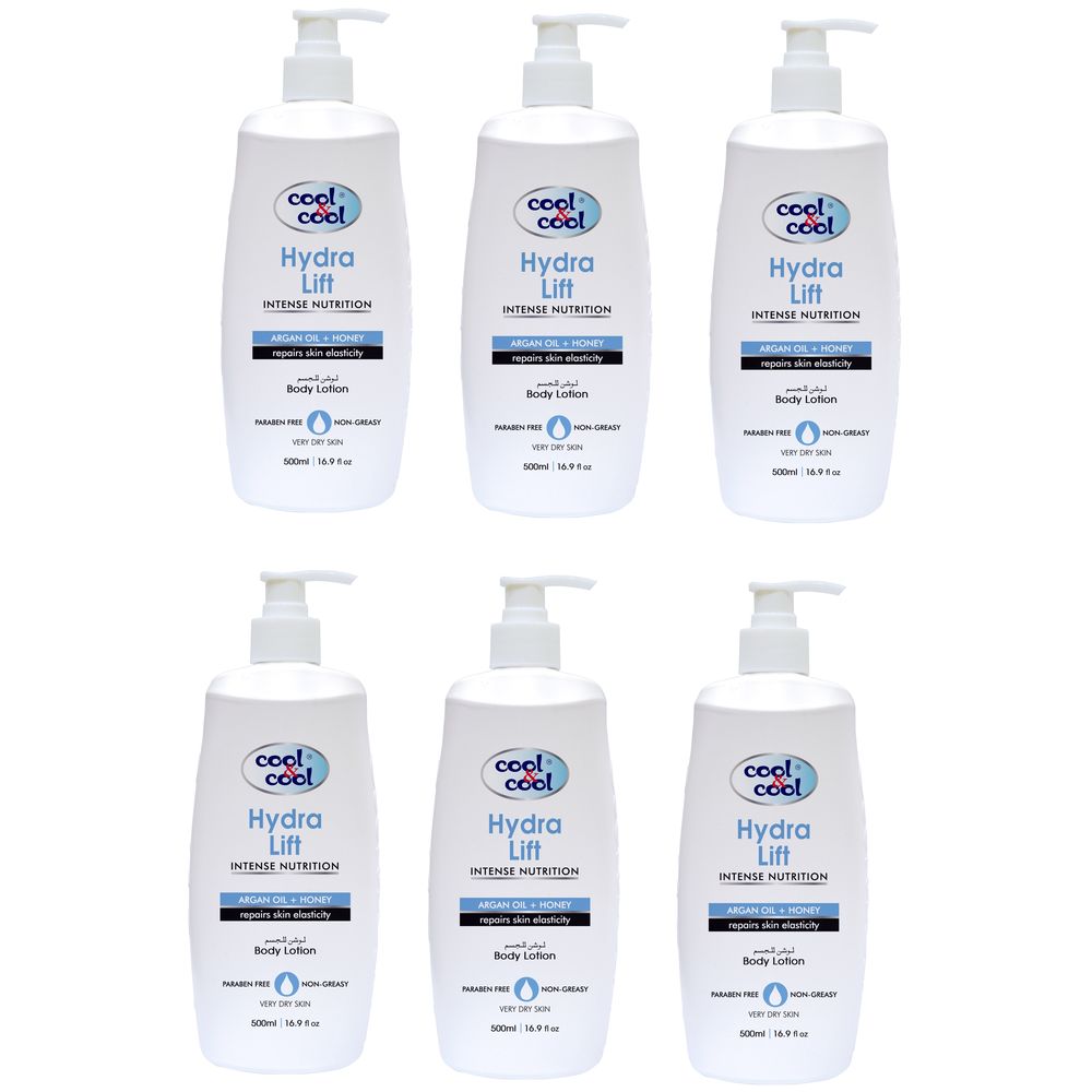 Order Cool & Cool - Body Lotion Hydra Lift 500ml Pack of 6 Now! | Jomla.ae