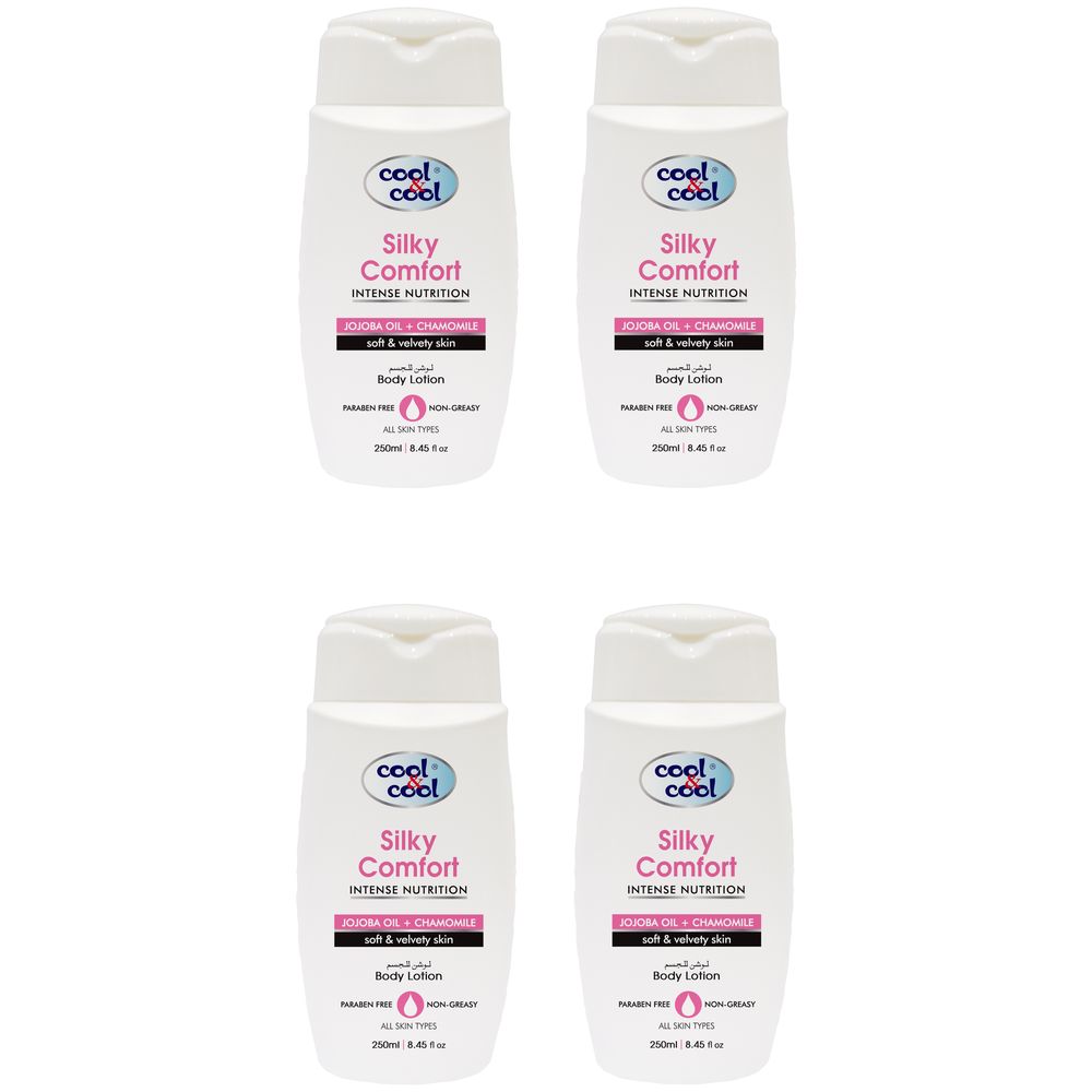 Cool & Cool - Body Lotion Silky Comfort 250ml Pack of 4 | Jomla.ae