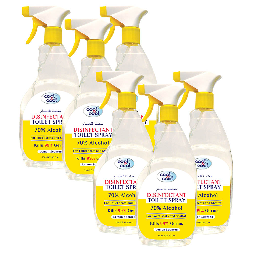 Order Cool & Cool - Disinfectant Toilet Spray 750ml Pack of 6 Now ...
