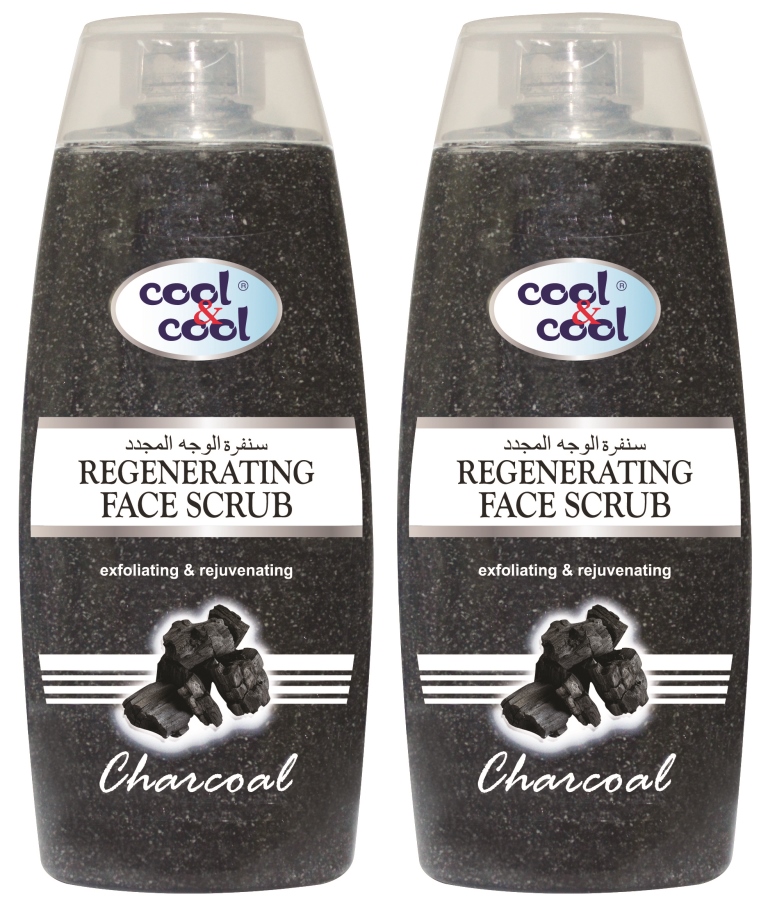 Cool & Cool - Regenerating Face Scrub 200ml Charcoal Twin Pack - 30% ...