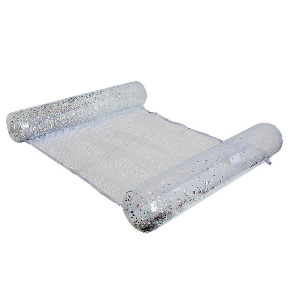 Cool2C - Glitter Hammock Inflatable Pool Float - Clear | Jomla.ae