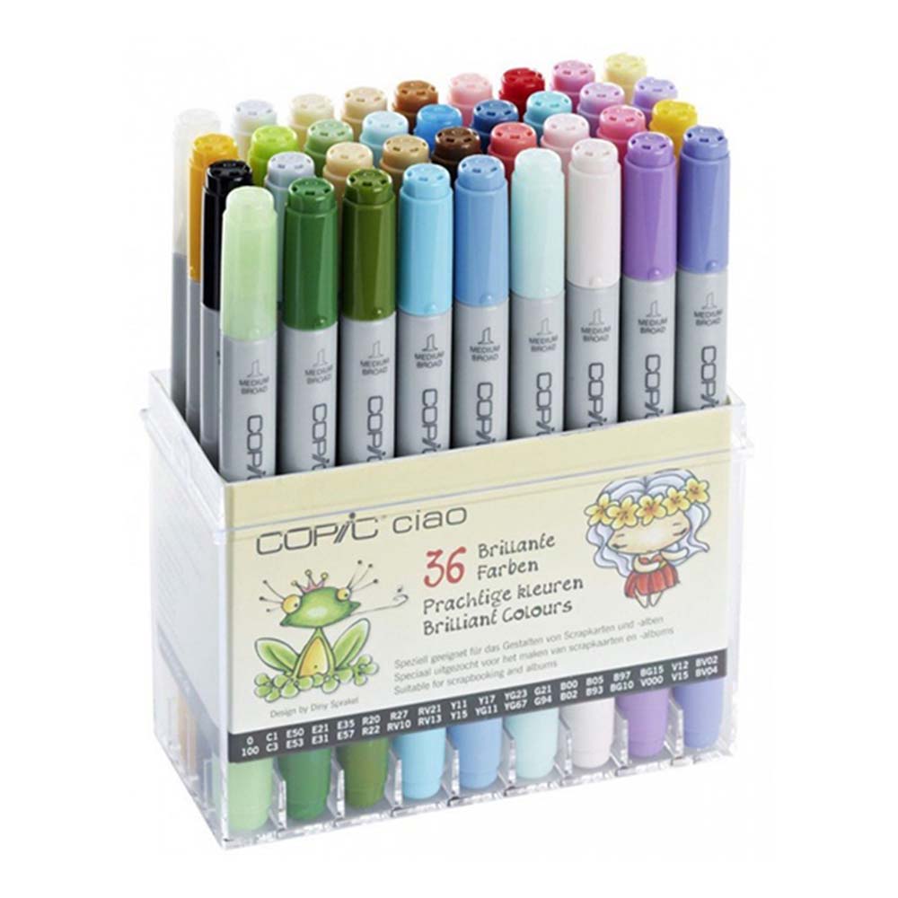 Copic - Ciao Brillante Farben Set (36pcs in acrylic box) | Jomla.ae