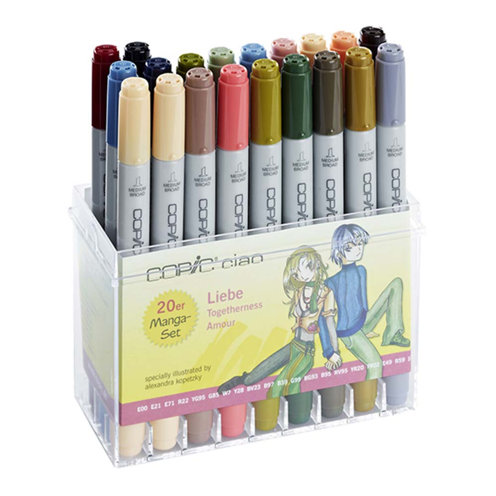 Copic - Ciao Love Marker Set (20pcs in acrylic box) | Jomla.ae
