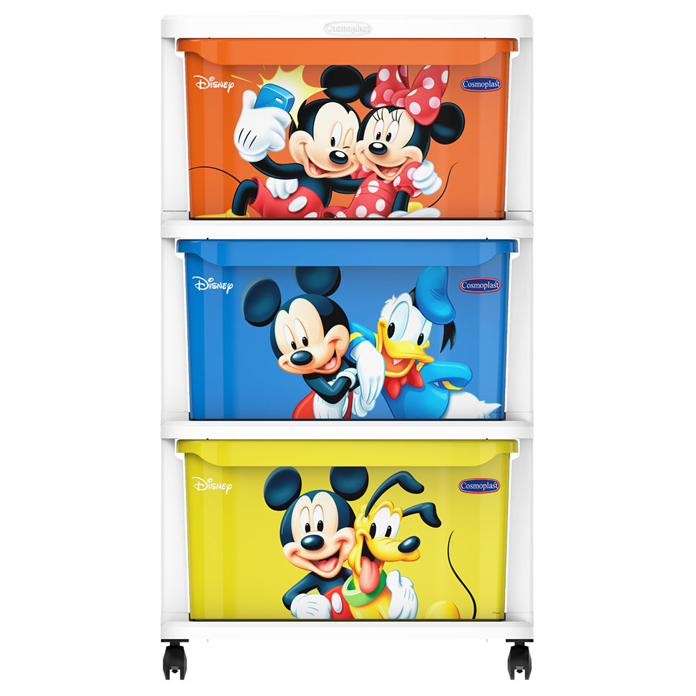 Cosmoplast - Disney Mickey & Friends Storage Cabinet 3 Drawers | Jomla.ae