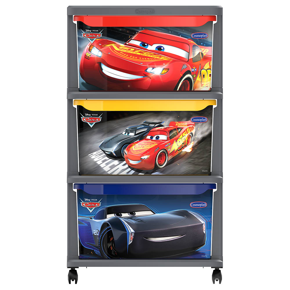 Cosmoplast - Disney Pixar Cars Storage Cabinet 3 Drawers | Jomla.ae
