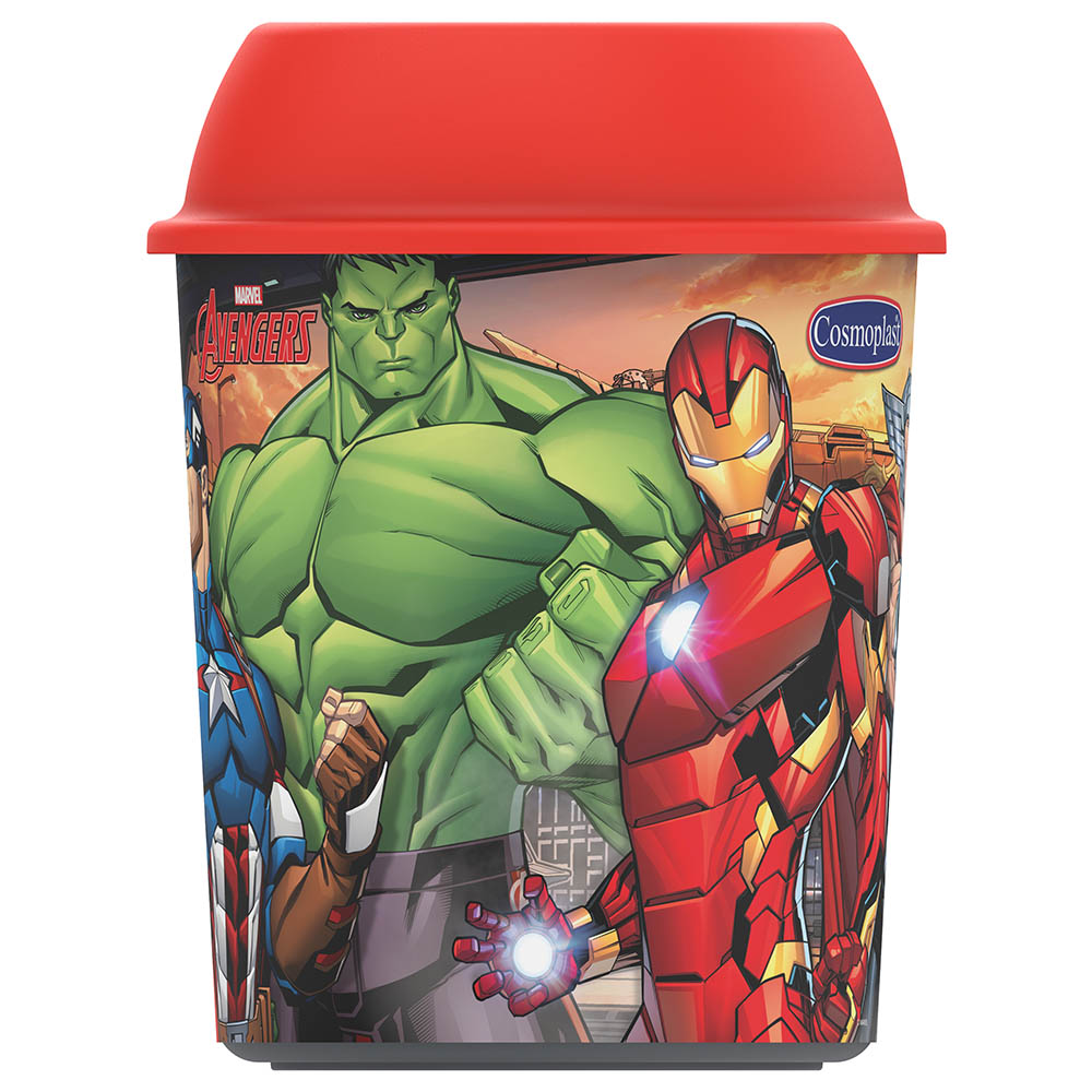 Cosmoplast - Marvel Avengers Dust Bin - Round - 10L - Red | Jomla.ae