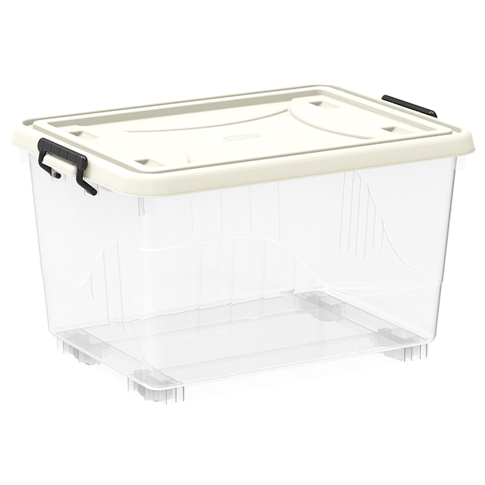 Cosmoplast - Plastic Storage Box w/ Wheels - 55L - White | Jomla.ae