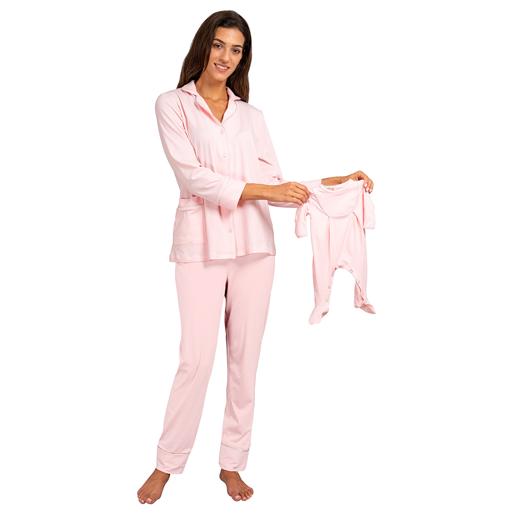 Cosset - 2pc-Set - Astre Maternity Pajama - Pink | Jomla.ae