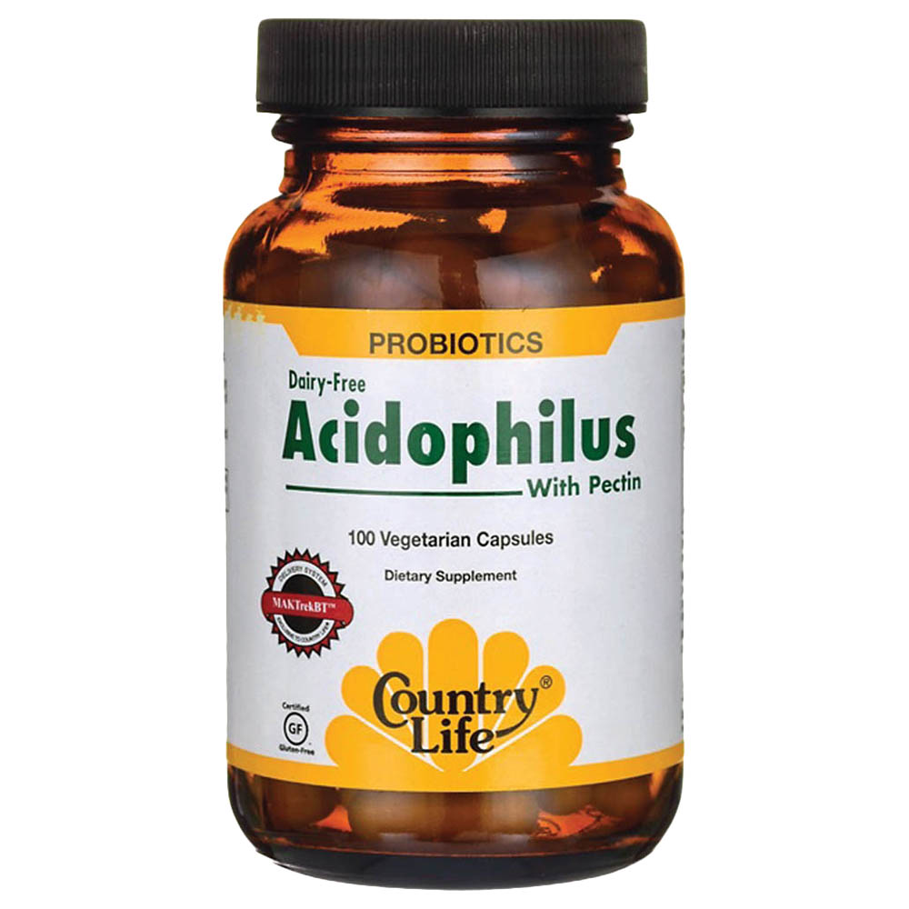 Country Life - Acidophilus With Pectin Capsules 100's | Jomla.ae