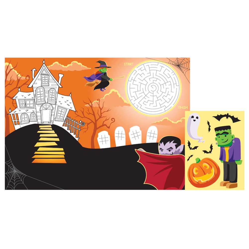 Creative Converting - Halloween Placemat & Sticker Pack of 8 | Jomla.ae