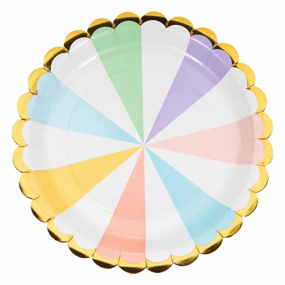 Creative Converting Pastel Celebrations Plates 8.7 Inch Pack of 8 ...