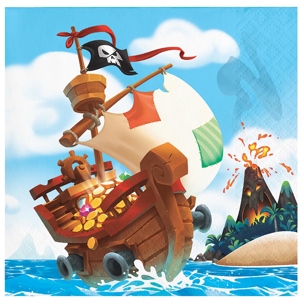 Order Creative Converting - Pirate Treasure Beverage Napkins 16pcs Now ...