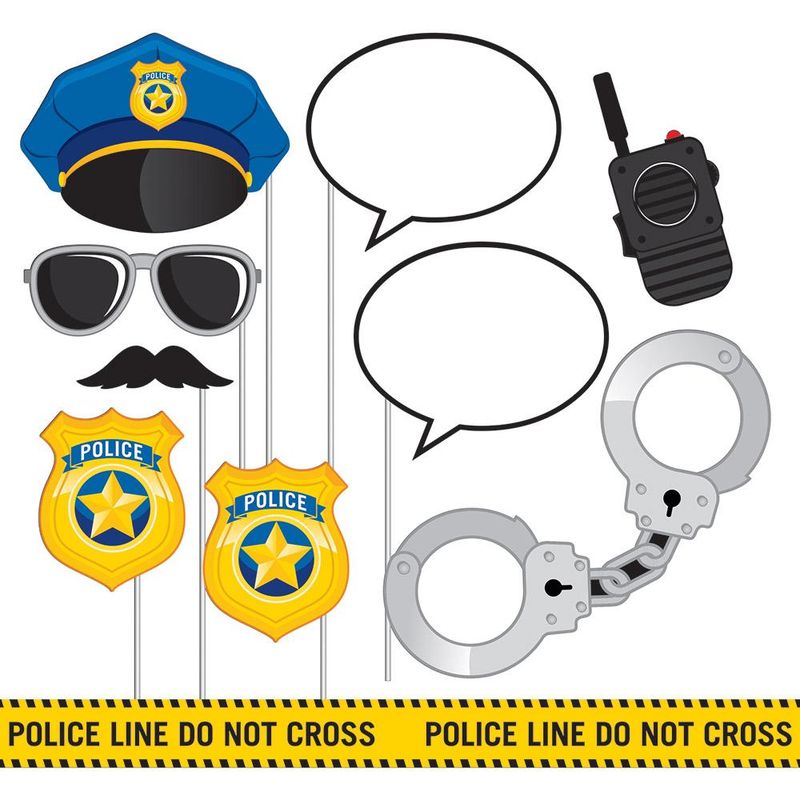 Order Creative Converting Police Party Photo Booth Asst Stick Now ...