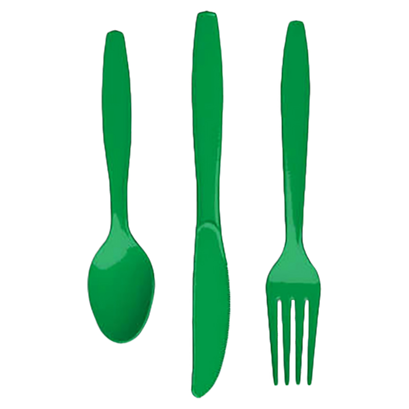 Creative Converting - Touch Of Color Cutlery Set Green 24pcs | Jomla.ae