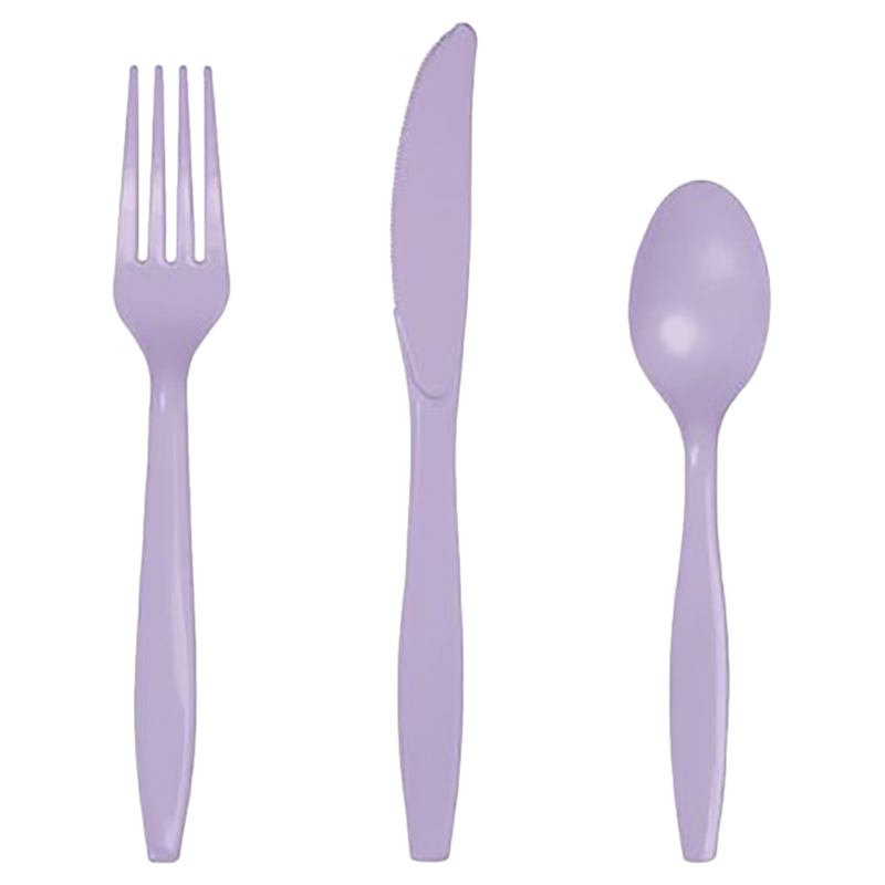 Creative Converting Touch Of Color Cutlery Set Lavender 24CT | Jomla.ae