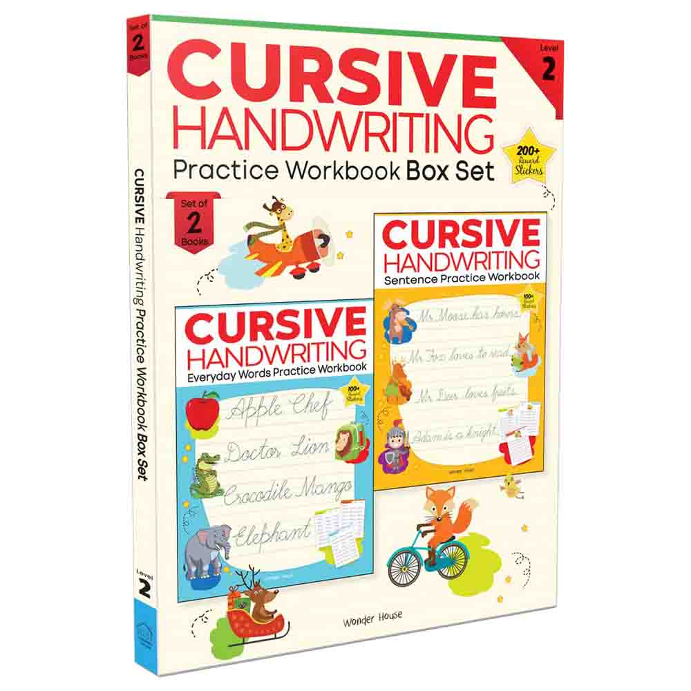 Order Cursive Handwriting Practice Workbook: Set of 2 Now! | Jomla.ae