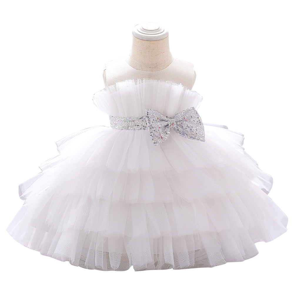 Order D' Daniela - Girls Fluffy Juliet Party Dress - White Now! | Jomla.ae