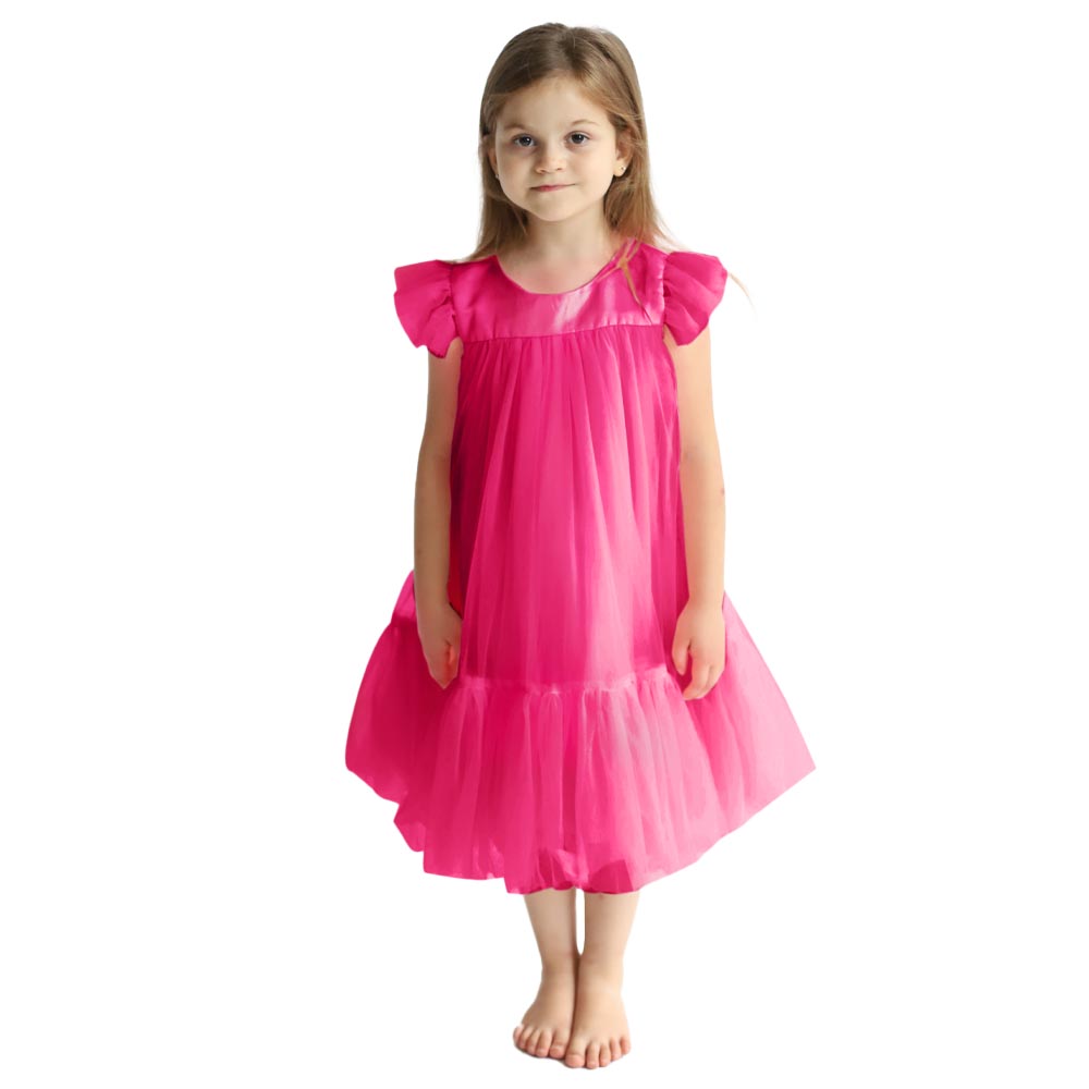 Order D' Daniela - Pleated Semi Casual Dress - Dark Rose Now! | Jomla.ae