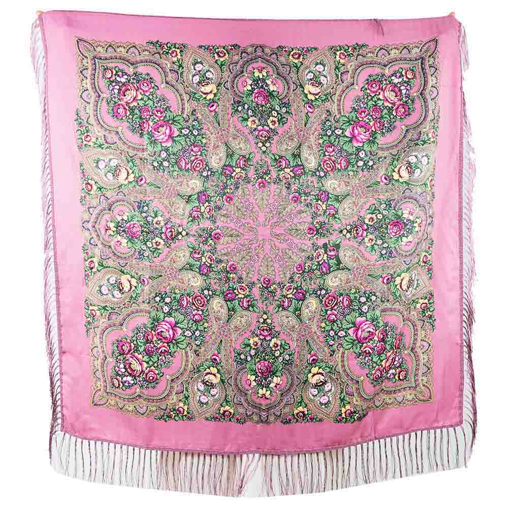 Order D' Daniela - Traditional Print Shawl - M - Dusty Pink Now! | Jomla.ae