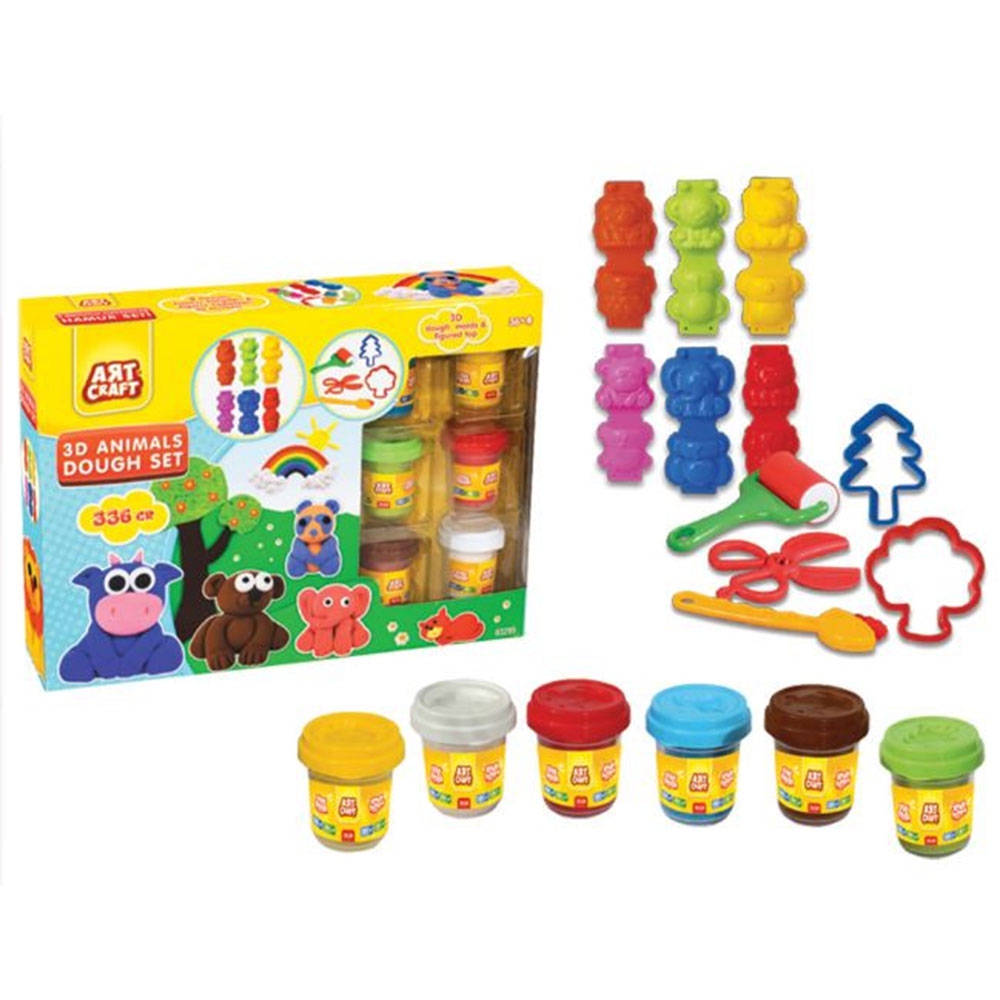 Dede - Art Craft 3D Animals Dough Set | Jomla.ae