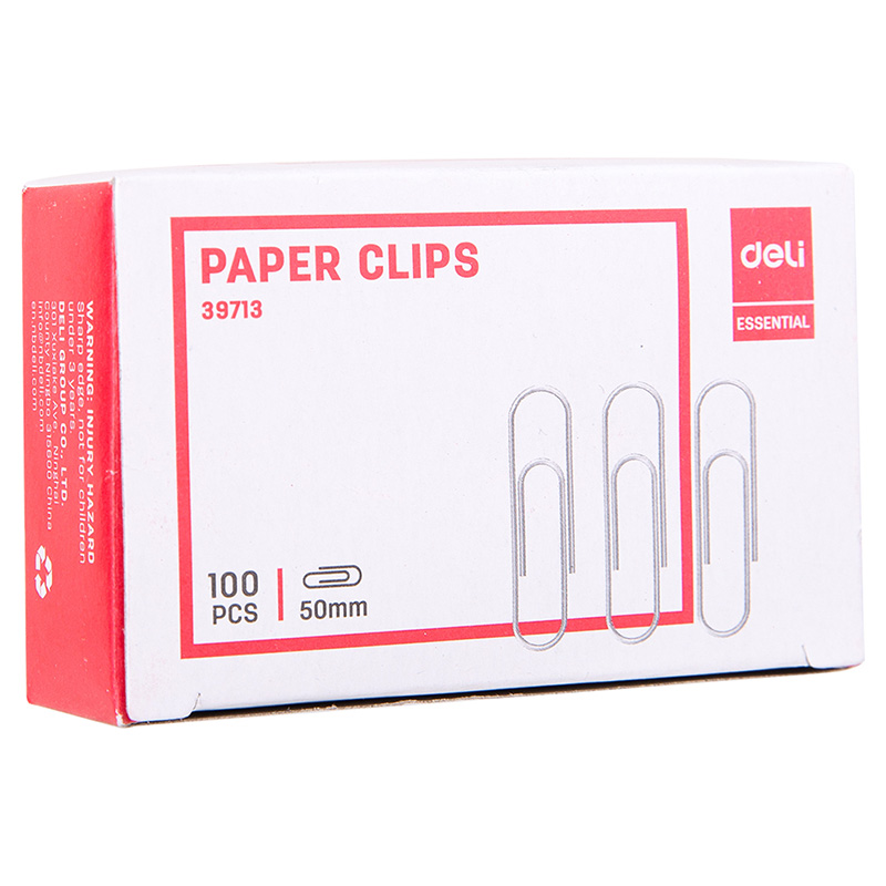 Deli - Metal Paper Clip Size: 50mm | Jomla.ae