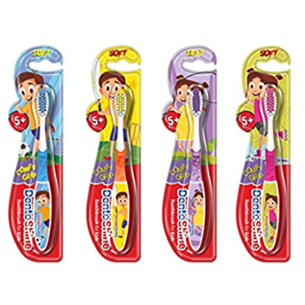 Dentoshine - Comfy Grip Soft Toothbrush - Pack of 4 | Jomla.ae