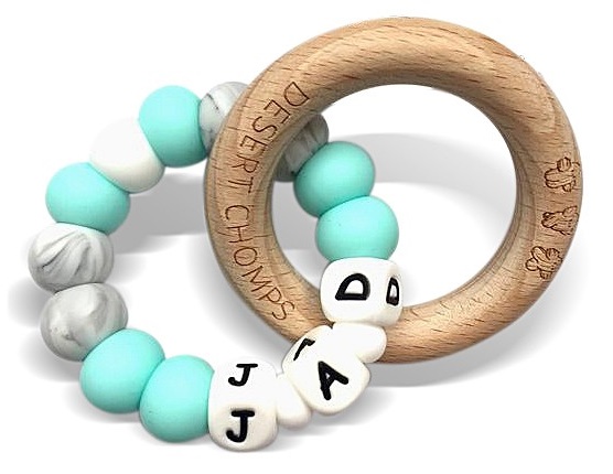 Order Desert Chomps - Personalized Teether Lasso - Mint Now! | Jomla.ae