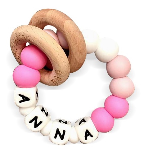 Order Desert Chomps - Personalized Teether Ringlet - Desert Rose Now! | Jomla.ae