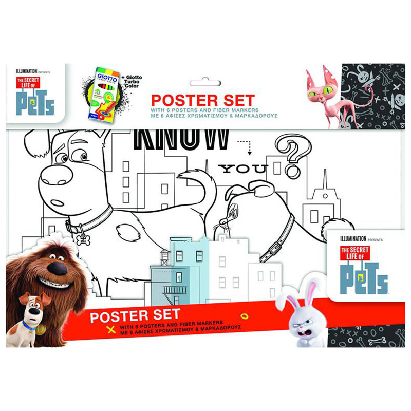 Order Diakakis - Poster Set 31 x 42 x 5cm w/ 6 Markers Pets Now! | Jomla.ae