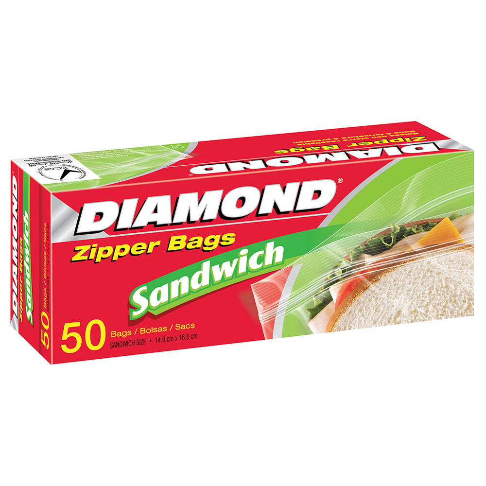 Diamond - Zipper Sandwich Bags 50pcs | Jomla.ae