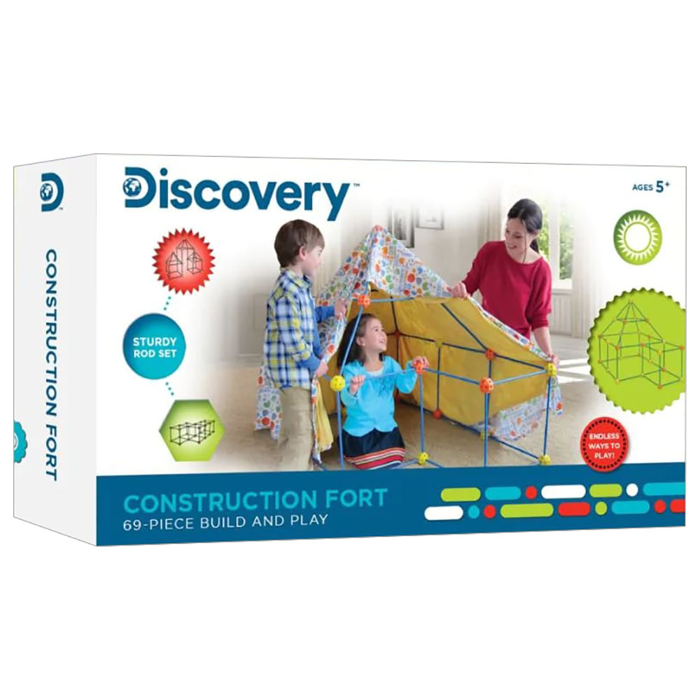 Order Discovery - Toy Construction Fort - 69Pcs Now! | Jomla.ae
