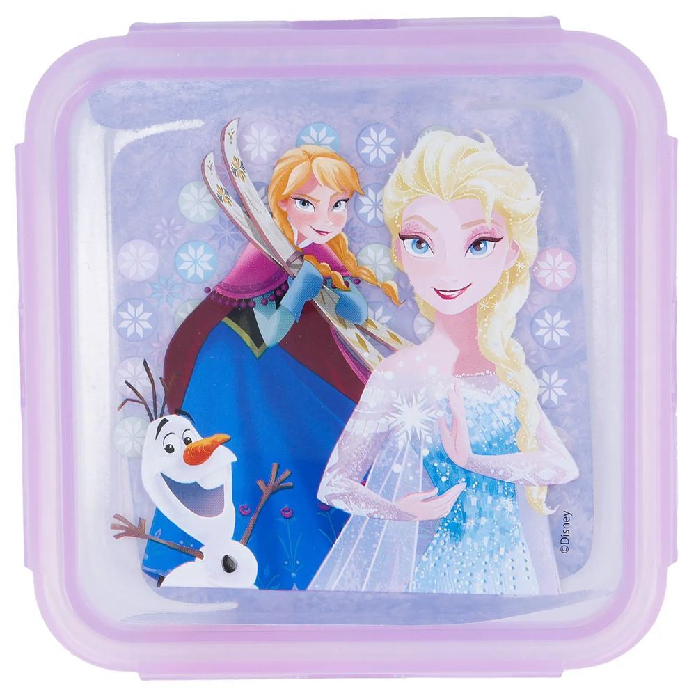 Disney Frozen - Square Iridescent Aqua Food Container 730ml | Jomla.ae