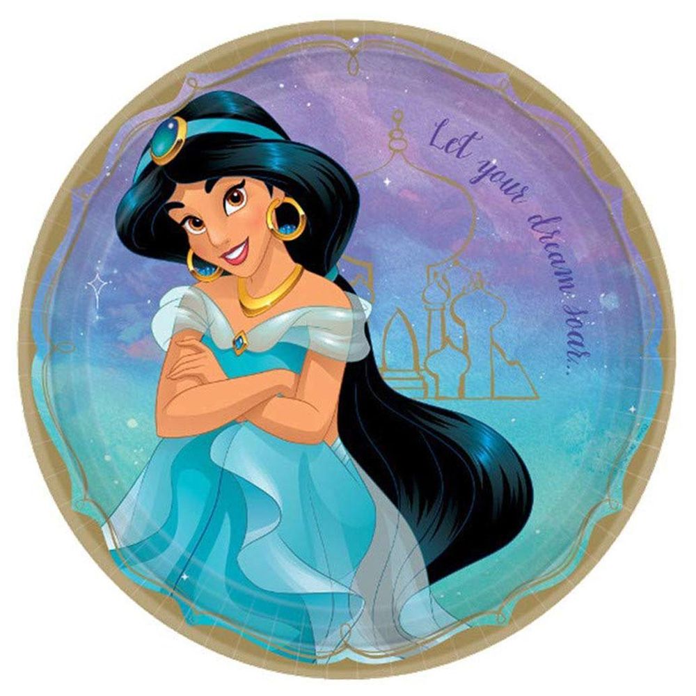 Order Disney Jasmine Paper Plates 9" 8pcs Now! | Jomla.ae
