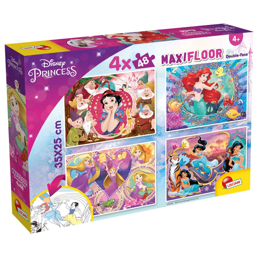 Disney - Maxifloor Princess Puzzle 4 x 48pcs | Jomla.ae