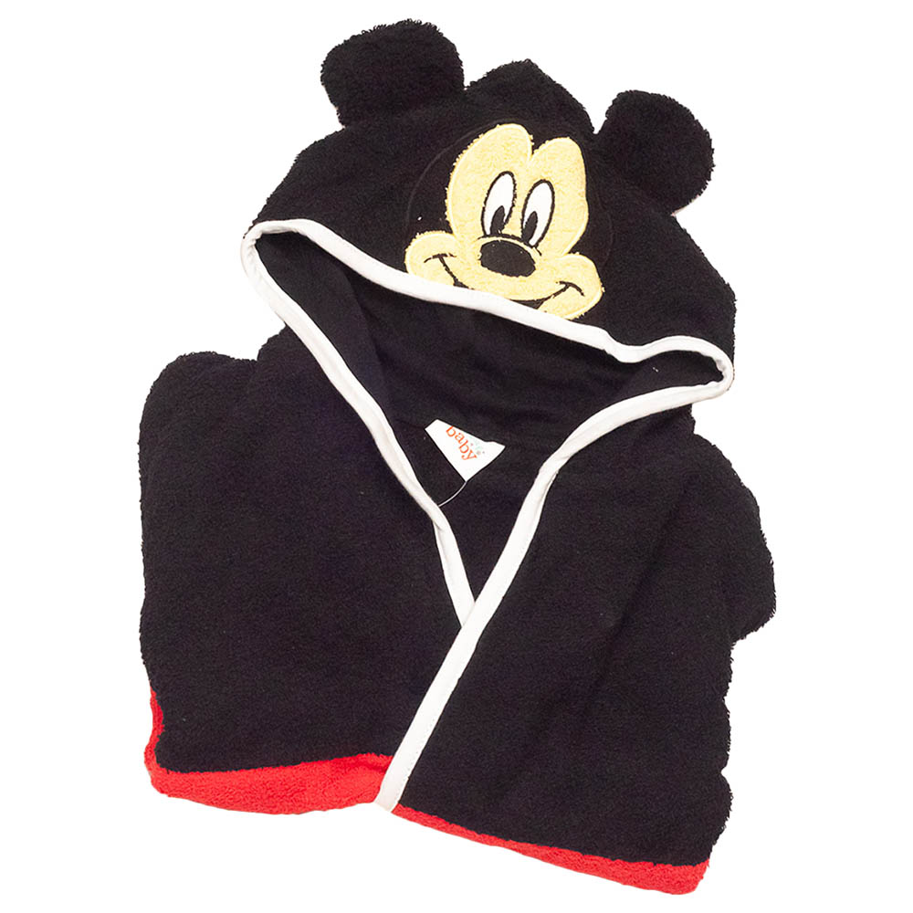 Disney - Mickey Mouse Infant Bathrobe - Black | Jomla.ae