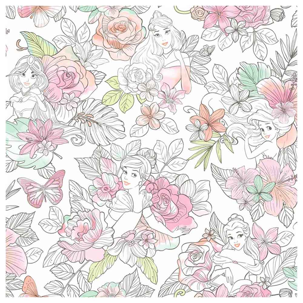 Order Disney Princess - Royal Floral Wallpaper Now! | Jomla.ae