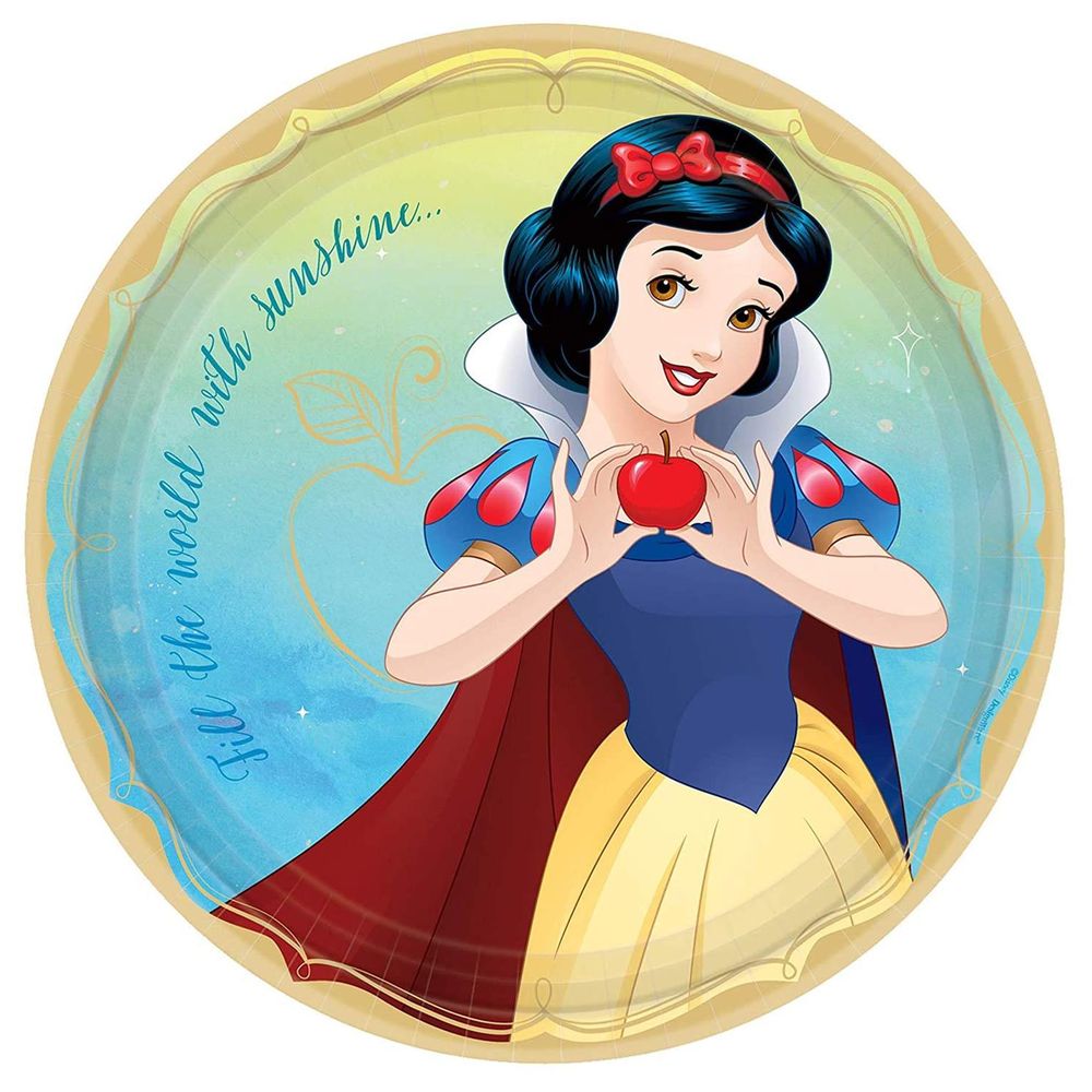 Order Disney Snow White Paper Plates 9" 8pcs Now! | Jomla.ae