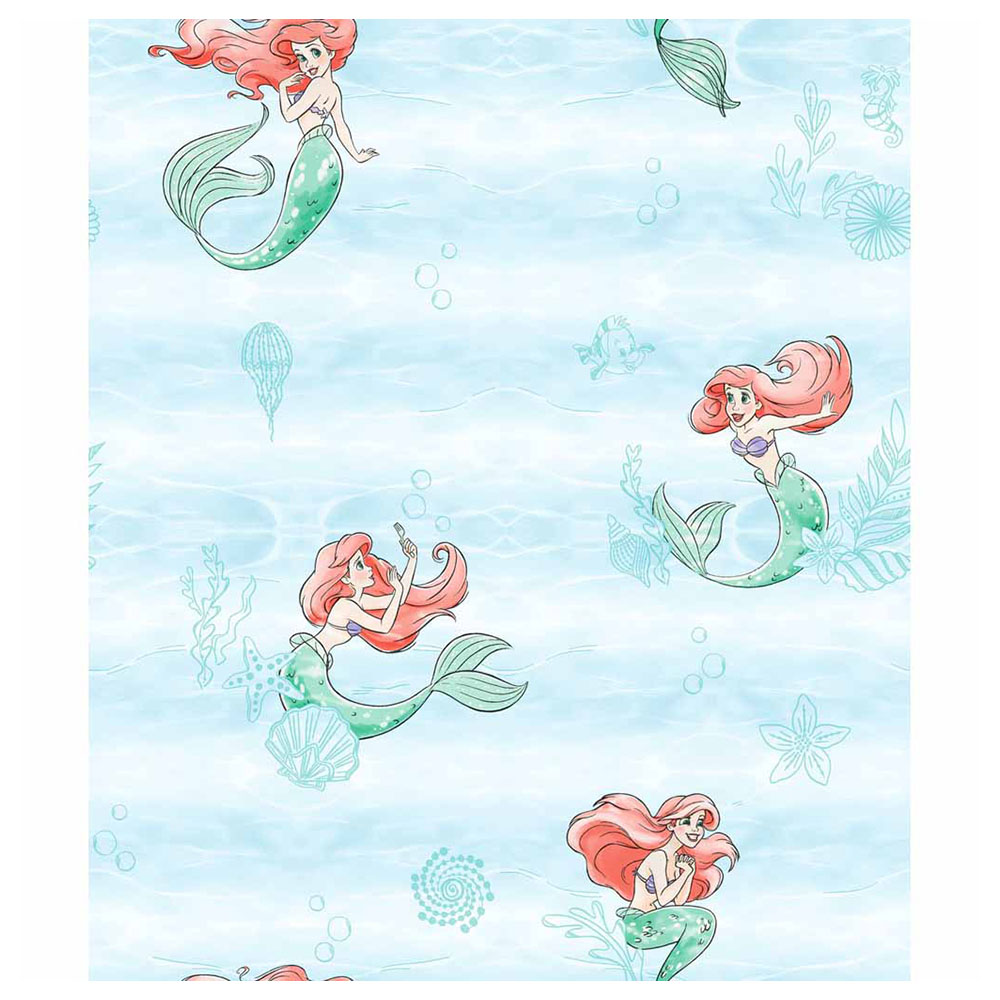Disney The Little Mermaid - Swimming Wallpaper - Light Blue | Jomla.ae