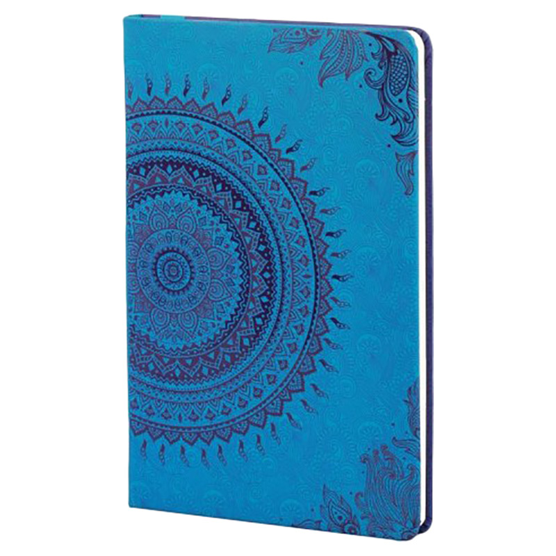 Doodle - Motif Ethnic Hard Bound Notebook - Blue | Jomla.ae