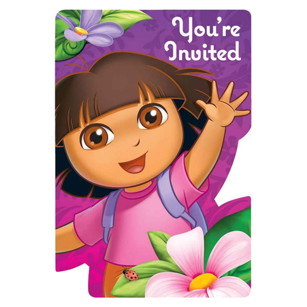 Order Dora's Flower Adventure Invites (8pcs) Now! | Jomla.ae
