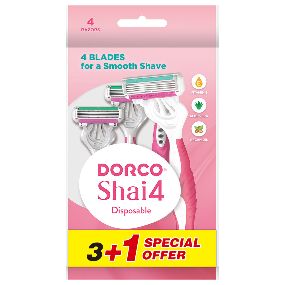 Order Dorco - Shai 4 Women Disposable Razor Pack Of 4 Now! | Jomla.ae