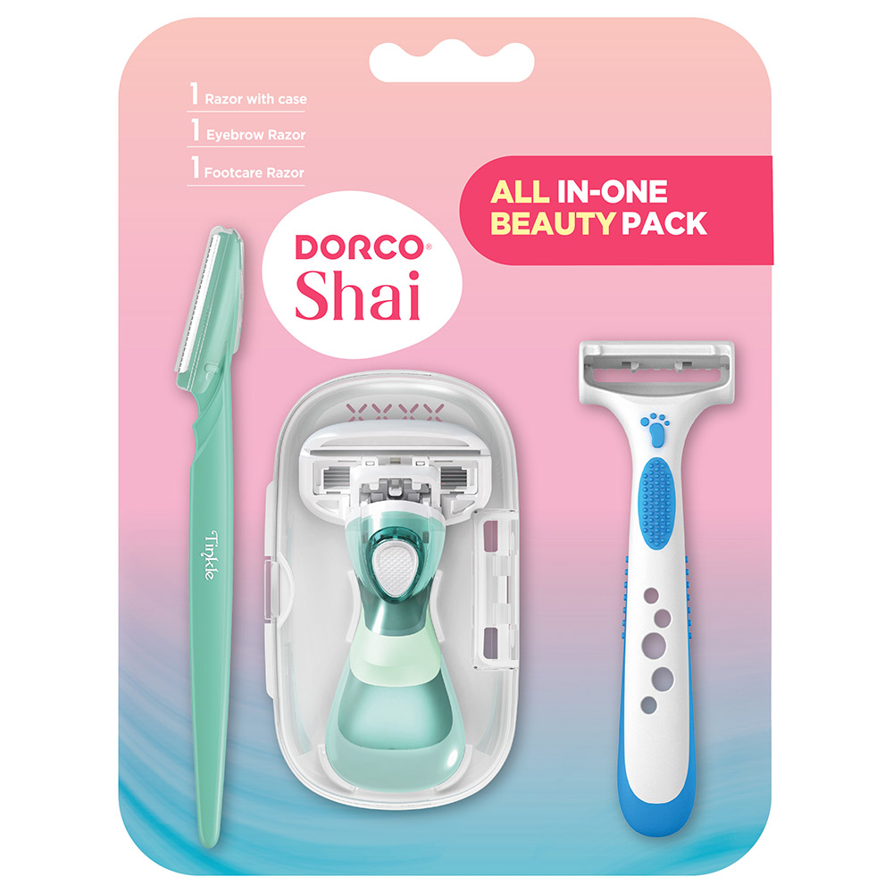 Order Dorco - Shai All In-One Beauty Pack Women Razor Now! | Jomla.ae