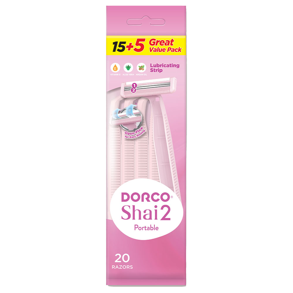 Order Dorco - Shai2 Women Disposable Razor 20pcs Now! | Jomla.ae