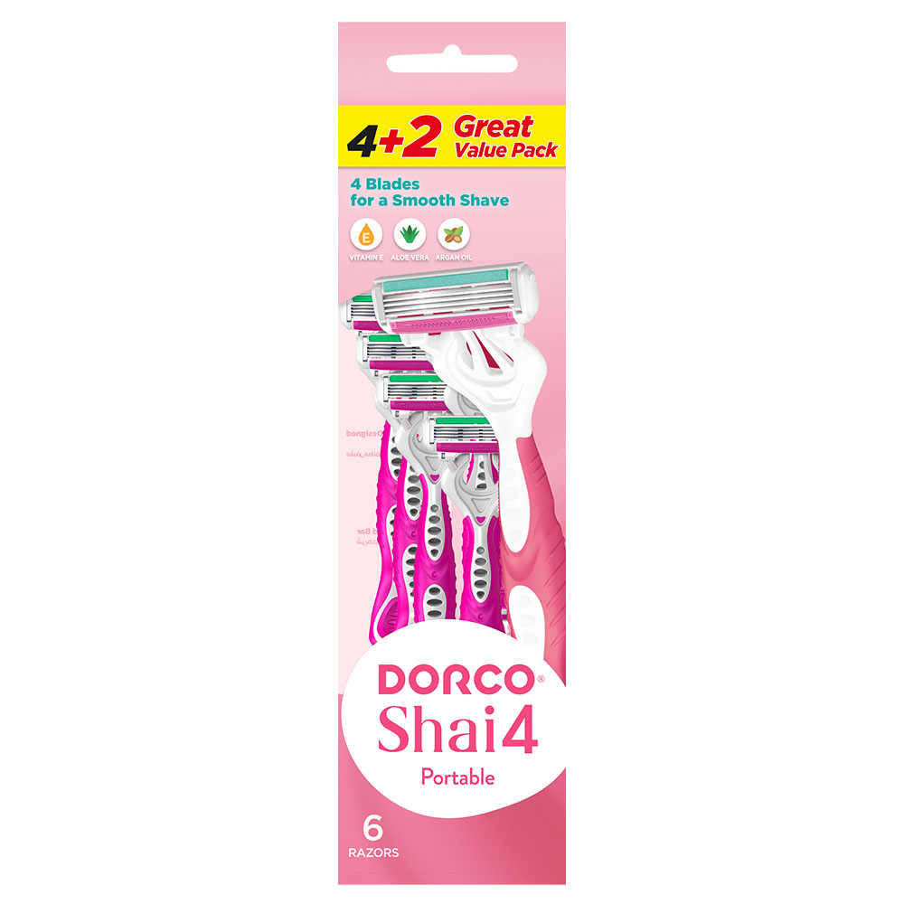 Dorco - Shai4 Women Disposable Razor 6pcs | Jomla.ae