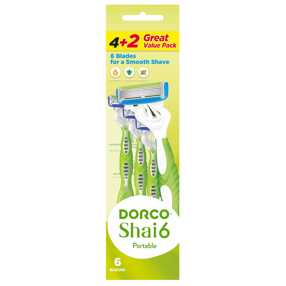 Dorco - Shai6 Women Disposable Razor 6pcs | Jomla.ae