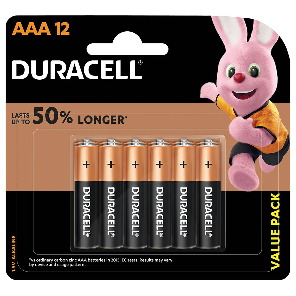 Order Duracell - Type AAA Alkaline Batteries, Pack Of 12 Now! | Jomla.ae