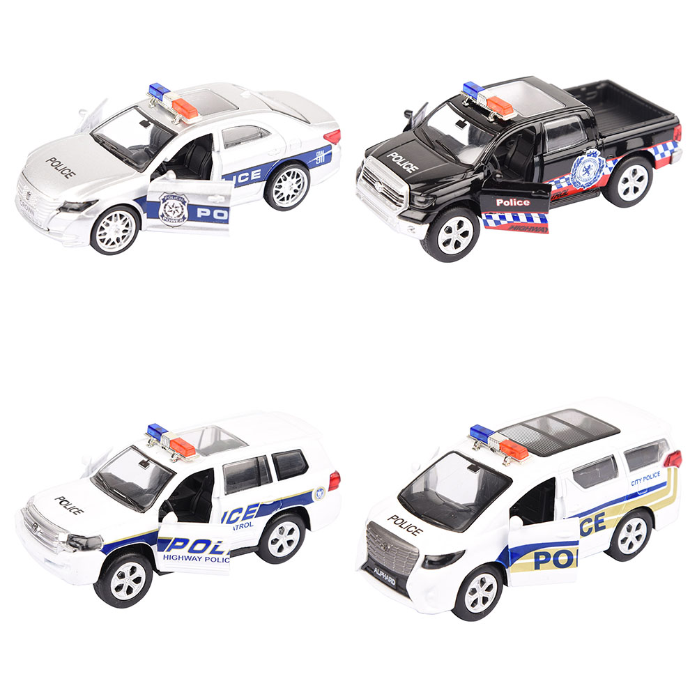 Dynamic Sports - 1:32 Diecast Metal Police Car Assorted 1pc | Jomla.ae